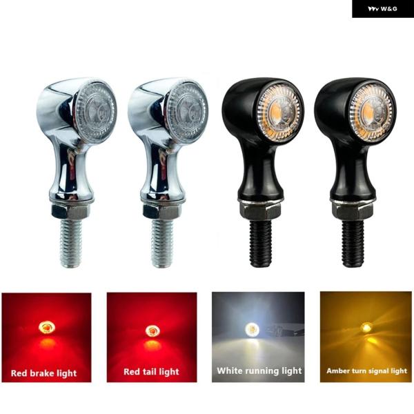 Eマーク オートバイ ウィンカーライト 3イン1 LED フロントリア インジケーター 点滅式ウインカードライビングブレーキストップライト カスタム パーツ アクセサリーBattery Included:NoHigh-concerned c...