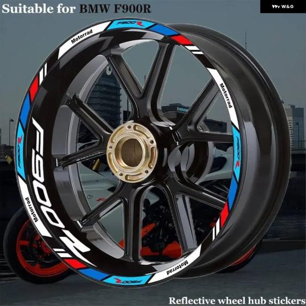 BMW F900R R17インチ反射式 オートバイ ホイールタイヤカスタム ステッカー ハブ 防水 デカール リムストライプテープ カスタム パーツ アクセサリーSpecial Features:Reflective stickerItem...