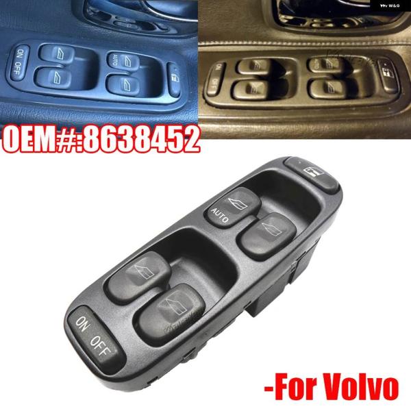 運転席側 フロント電動パワーウィンドウマスター コントロール スイッチ ボタン ボルボ V70 S70 1998-2000 8638452 9472276 8637145 9148957 カスタム パーツ アクセサリーHigh-concer...