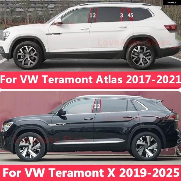 VW テラモント アトラス / テラモント X 2017-2025 カーウィンドウ センターコラム B C ピラー カバー トリム モールディング ステッカー フレーム アクセサリー カスタム パーツ アクセサリーHigh-concerne...