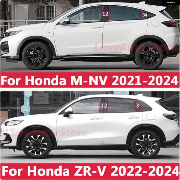 ホンダ MN-V MNV ZR-V ZRV 2021-2024 カーウィンドウ センターコラム B C ピラー カバー トリム モールディング ステッカー フレーム アクセサリー カスタム パーツ アクセサリーHigh-concerned ...