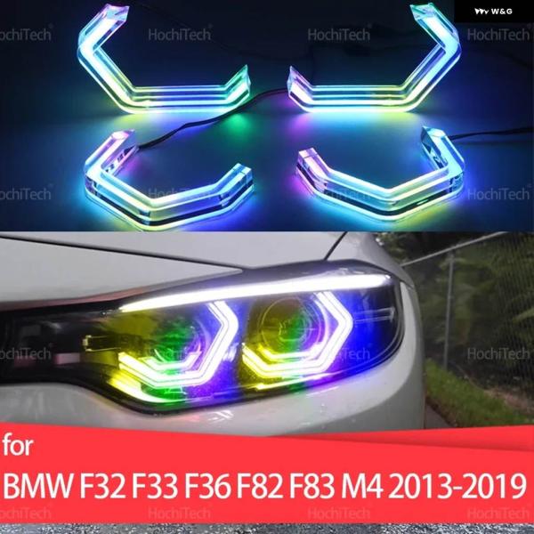 BMW 4シリーズ F32 F33 F36 F82 F83 M4 2013-2019 420I 428I 430I 435I 440I 流れるようなアプリ コントロール LEDエンジェルアイリングウィンカー カスタムパーツ アクセサリー 交...