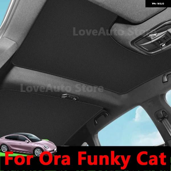 ORA FUNKY CAT 2022 2023 2024 車用サンルーフシェード カーテン ヒートシールド 車用ルーフサンスクリーンプレート カスタム 装飾 アクセサリー カスタムパーツ アクセサリー 交換用部品Hign-concerned...