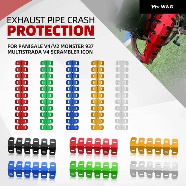 ドゥカティ パニガーレ V4/V2 モンスター 937 ムルティストラーダ V4 スクランブラー アイコン オートバイ バイク エキゾースト パイプ クラッシュ プロテクター ヒートシールド カバー カスタムパーツ アクセサリー 交換用部品...
