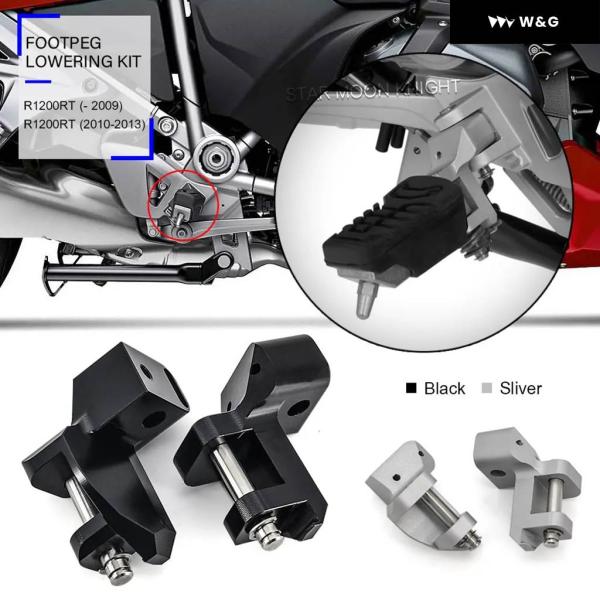 フットペグ ローダウンキット BMW R1200 RT R1200RT 1200RT 2007 2008 オートバイ バイク ライダー リロケーション フットレスト フロント フットペグ カスタムパーツ アクセサリー 交換用部品Protec...