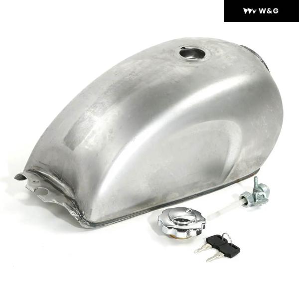 オートバイ バイク 未塗装 9L/2.4ガロン ガス燃料タンク ホンダ CD125 1977-1994 GL125 1985-1994 2002-2005 CG125 1976-1983 カスタムパーツ アクセサリー 交換用部品Hign-c...