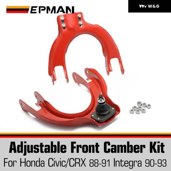 調整可能フロントアッパーキャンバーキット ボールジョイント コントロール アーム ホンダ シビック CRX EF DA 88-91対応 2ピース TKFCA003EF カスタムパーツ アクセサリー 交換用部品Hign-concerned C...