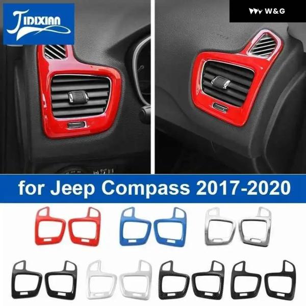 ABS 車内 ダッシュボード サイド エアコン 吹き出し口 装飾 カバー ジープ コンパス 2017-20 カスタムパーツ アクセサリー 交換用部品Hign-concerned Chemical:NoneItem Weight:10gIte...