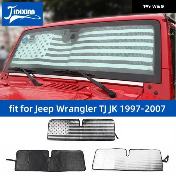 車用サン バイザー フロントガラス サンシェード シェード 断熱カバー ジープ ラングラー TJ JK 1997-2017 アクセサリー カスタムパーツ アクセサリー 交換用部品Hign-concerned Chemical:NoneOth...