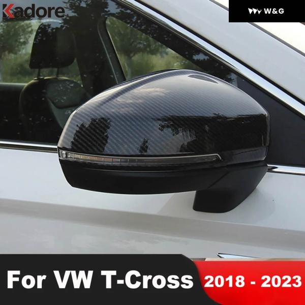 VOLKSWAGEN VW T-CROSS 2018-23 カーボン カーバックミラー カバー トリム ドアサイドウィングミラー カバー キャップ カスタムパーツ アクセサリー 交換用部品Hign-concerned Chemical:No...