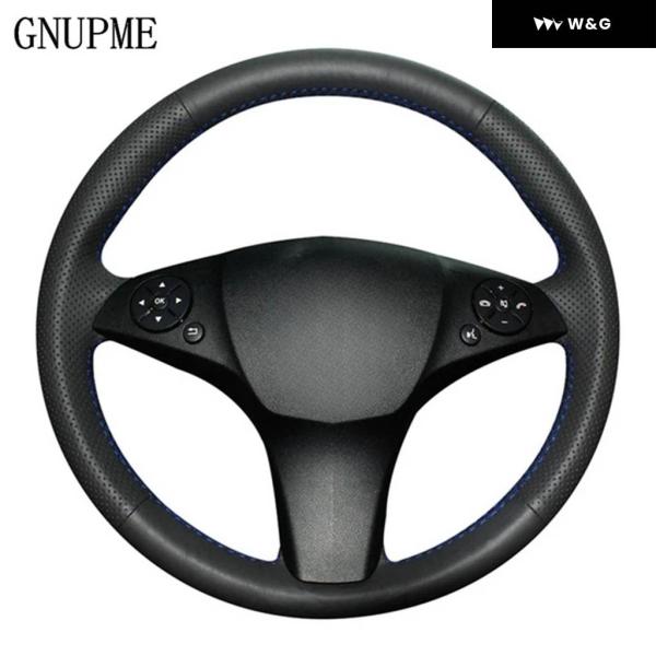 DIY ブラック人工皮革 カー ステアリングホイール カバー メルセデス ベンツ C180 C200 C350 C300 CLS 280 300 350 500 GLK カスタムパーツ アクセサリー 交換用部品Special Feature...