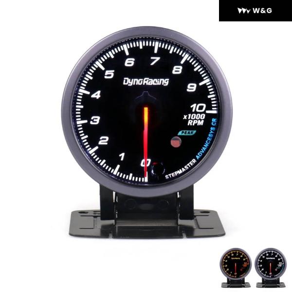 60MM 車用オートタコメーター 0-10000 RPM ゲージ RPM ブラックフェイスメーター ホワイト アンバー ライト付き カーメーター カスタムパーツ アクセサリー 交換用部品Hign-concerned Chemical:Non...