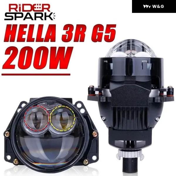 3インチ 100W 6000K バイLEDプロジェクターレンズ デュアル双曲面レンズ HELLA 3R H4 H7 9005/9006 カー アップグレード RETROKITS ターボファン カスタムパーツ アクセサリー 交換用部品Hign...