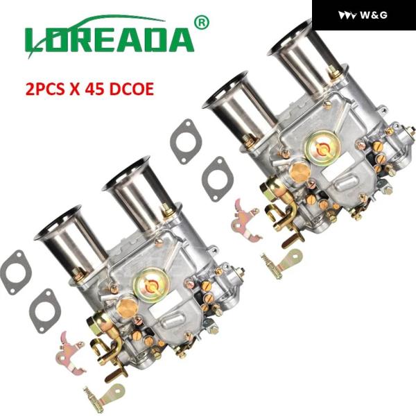 2個 X 45 DCOE ウェーバー キャブレター アセンブリ 152G ツインチョーク 19600.060 19600.017 4気筒 6気筒 V8 エンジン DELLORTO SOLEX 45DCOE カスタムパーツ アクセサリー 交換...