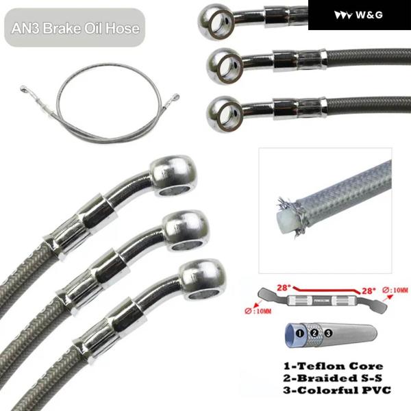 AN3 オートバイ バイク 10MM ブレーキホース バンジョーライン ブレーキ ケーブル 油圧 クラッチバンジョー スズキ カワサキ ヤマハ ATV オイル パイプ ライン カスタムパーツ アクセサリー 交換用部品Year:univers...
