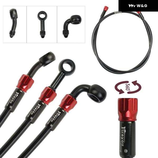 オートバイ バイク ブレーキホース オイル チューブ AN3 ステンレス 編組ブレーキライン 回転式バンジョー ATV ピットダートストリートレーシング オートバイ バイク カスタムパーツ アクセサリー 交換用部品Year:2022Moto...