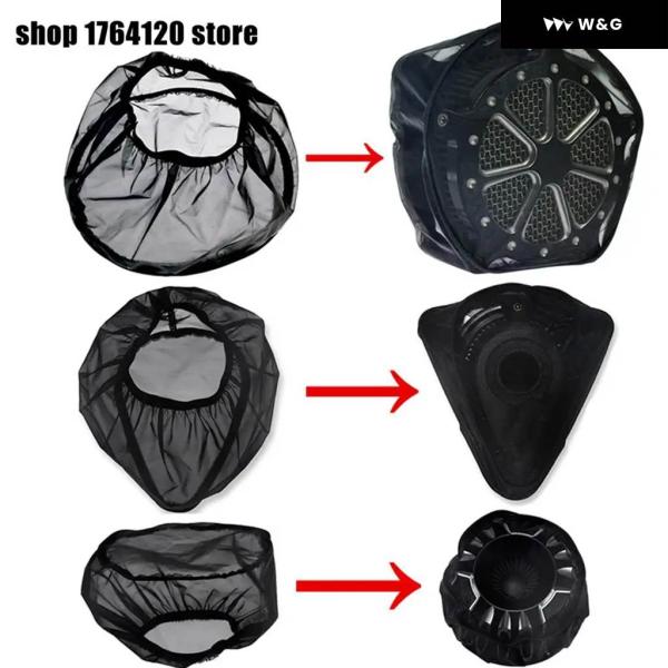 ブラック 防水 レインソックス ハーレー スポーツスター 1200 ツーリング ストリート ロードグライド ダイナ ソフテイル エア フィルター クリーナー キット カスタムパーツ アクセサリー 交換用部品Item Weight:0.05k...