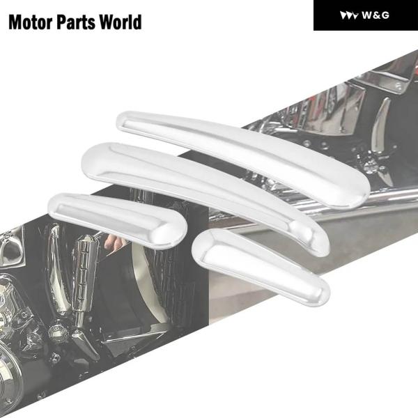 オートバイ バイク 3D カーブ スイングアーム フレーム インサート カバー クローム アクセサリー ハーレー ソフテイル CVO デラックス スリム ブラックライン 2008-2017 カスタムパーツ アクセサリー 交換用部品Prote...