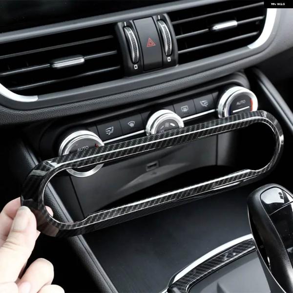 カーボン アルファロメオ ジュリア ステルヴィオ 2017-20 ABS センター エアコン 調整 フレーム トリム カーアクセサリー カスタム パーツ アクセサリーHign-concerned Chemical:NoneItem Weig...