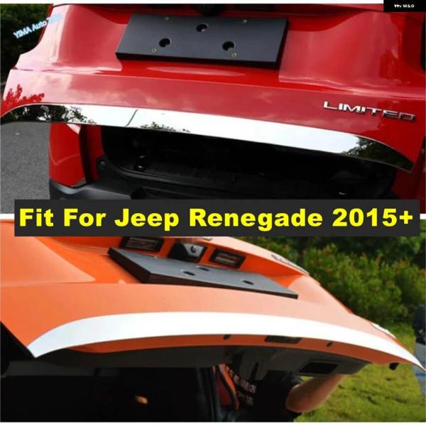ジープ レネゲード 2015 - 202 ABS オート リア トランク アクセント カバー テールゲート テールゲート トリム バック ブート ドア ストライプ ステッカー アクセサリー カスタム パーツ アクセサリーHign-conce...