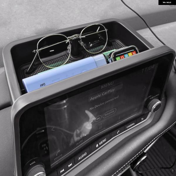 センター コンソール ダッシュボード トレイ 日産 X-TRAIL ROGUE 2021-24 2025 スクリーン後ろ ダッシュボード オーガナイザー 収納 ボックス カスタム パーツ アクセサリーProduct shape:Rectan...