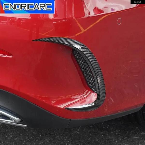 メルセデス ベンツ A クラス W177 セダン 2019-22 車用 リア バンパー サイド エアベント ナイフスポイラー トリム ストリップ カーボンパターン アクセサリー カスタム パーツ アクセサリーHign-concerned C...