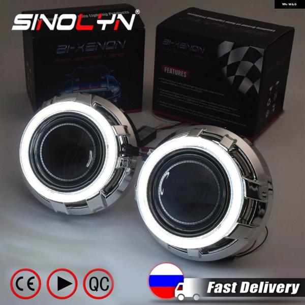 3.0 エンジェルアイズ バイ キセノン レンズ ヘッドライト レンズ プロ HID プロジェクター RETROCOB LED ハローライト カーアクセサリー DIY チューニング カスタム パーツ アクセサリーHign-concerned...