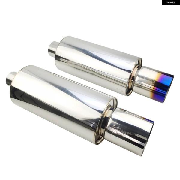 車用排気 システム テール パイプ マフラー 汎用 ステンレス マフラー 大型 インターフェース 63MM 76MM SES BOMBAS カスタム パーツ アクセサリーSpecial Features:Back pressure muff...