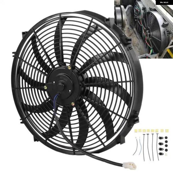 16インチ 10ブレード カー エアコン 電動ファン プッシュ プル 交換用 トラック RV DC 12V 120W ラジエーター ファン カスタム パーツ アクセサリーHigh-concerned chemical:NoneOther P...