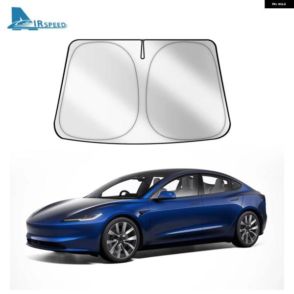 フロントウィンドウサンシェード カバー テスラ モデルY ジュニパー 2025 モデル3 ハイランド 2024年以降 フロントガラス サンシェード インテリア アクセサリー カスタム パーツ アクセサリーProduct applicatio...