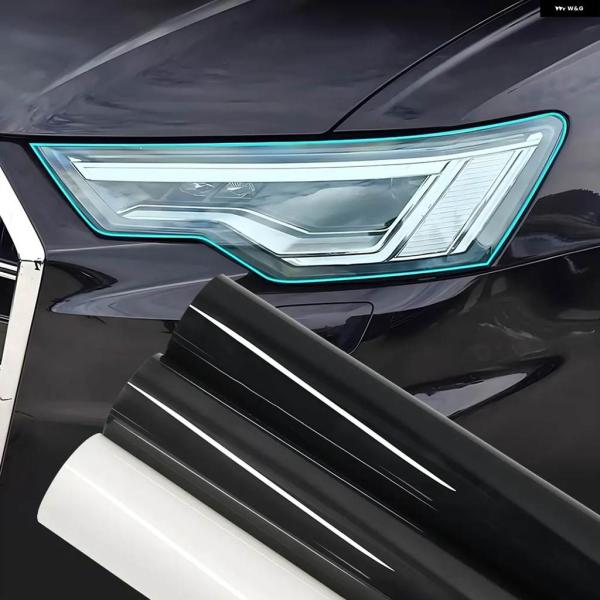 ヘッドライト テールランプ フィルム 光沢 クリア ライト/ダークブラック ラップフィルム カバー ホイル ステッカー 装甲フィルム 車用 カスタム パーツ アクセサリーHigh-concerned chemical:Noneis_cust...