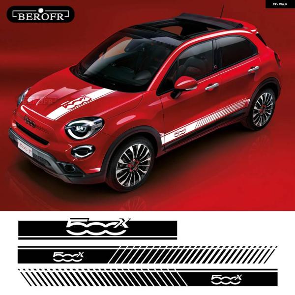 フィアット 500X クロススポーツストライプ カーフード 両サイド ステッカー 自動車ボディ エンジン 装飾 カバー デカール ビニール 外装 アクセサリー カスタム パーツ アクセサリーCategory:stickersType Of ...