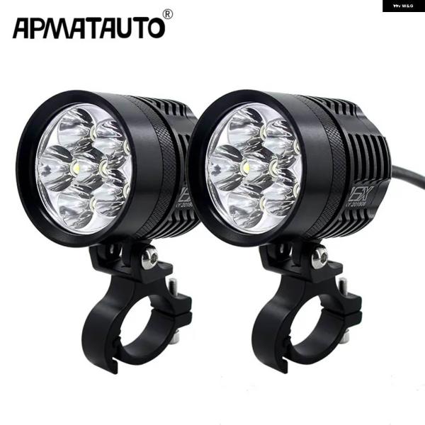 2X 12000LM 6000K LED バイク ヘッドライト バルブ 防水 ドライビングスポット フォグランプ アウターMOTO DRLアクセサリー バルブ 12V カスタム パーツ アクセサリーHigh-concerned chemic...
