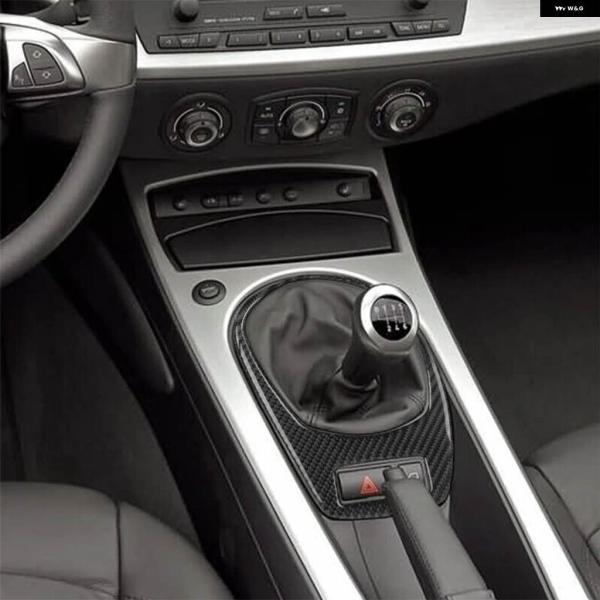 ブラックカーボン 車内 マニュアル ギア シフト フレーム カバー トリム LHD BMW Z4 E85 2003-08 カスタム パーツ アクセサリーHigh-concerned chemical:NoneItem Weight:0.05...