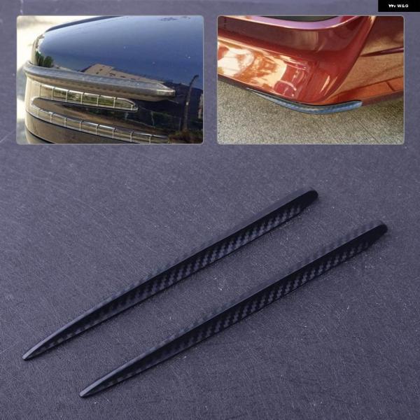 2個 車用 バンパー プロテクター コーナーガード 傷防止ストリップ ステッカー カーボン スタイル ボディミラー バー カスタム パーツ アクセサリーHigh-concerned chemical:NoneItem Width:24cmI...