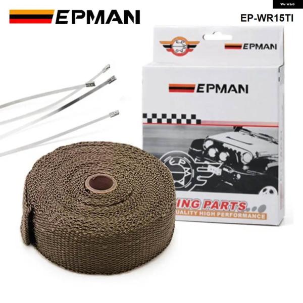 チタンターボ マニホールド ヒートエキゾーストサーマルラップテープ ステンレス タイ2インチX10メートルVW ゴルフ GTI MK3 VR6 2.8 V6 94 EP-WR15TI カスタム パーツ アクセサリーHigh-concerne...