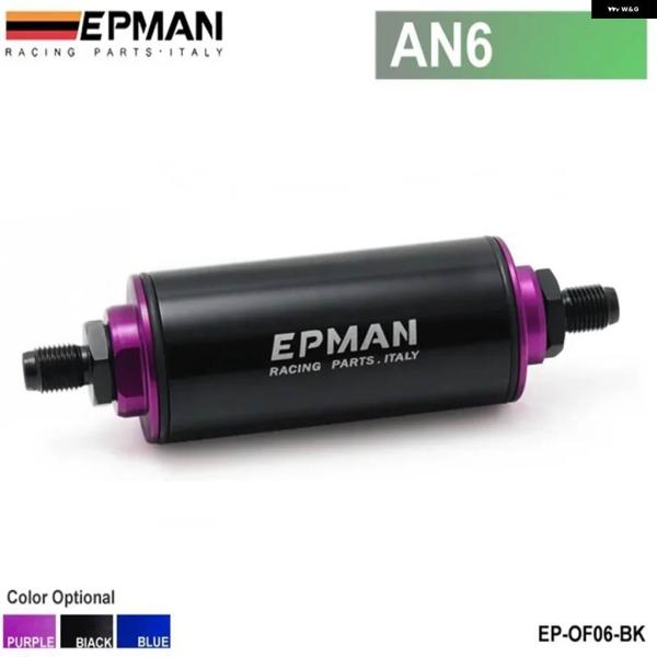 ブラック レーシングレディ インラインアルミ燃料 フィルター AN6 100ミクロンエレメント SS EP-OF06 カスタム パーツ アクセサリーHigh-concerned chemical:NoneSpecial Features:u...