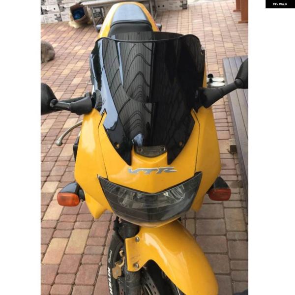 オートバイ ダブルバブル ウィンドシールド ウィンドスクリーン 1997 - 2006 ホンダ スーパーホーク VTR 1000 F VTR1000 VTR1000F ファイアーストーム カスタム パーツ アクセサリーHigh-concer...