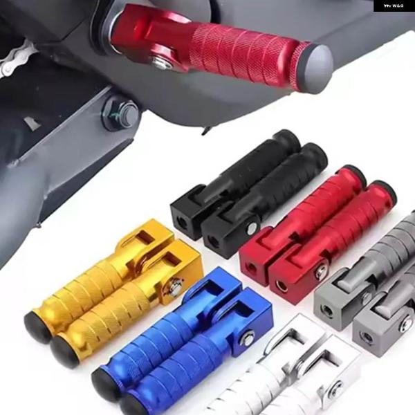8MM汎用 オートバイ バイク 折りたたみ 式 フットレスト フットペグ フットレスト ペグリアペダルセットCNCアルミ バイク パーツアクセサリー カスタム パーツ アクセサリーHigh-concerned chemical:NoneMo...