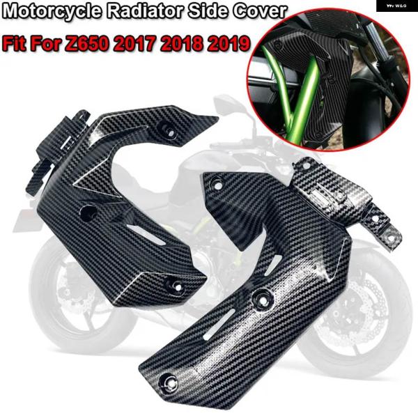 Z 650 オートバイ アクセサリー フェアリング パーツ 左右 ラジエーター カバー パネル カワサキ Z650 2017 18 2019 ラジエーター サイドカバー カスタム パーツ アクセサリーProtective parts:Oth...