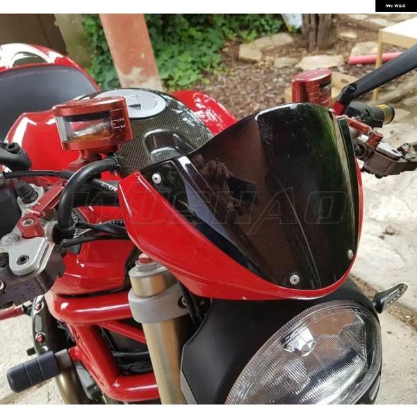 オートバイ フロントガラス ウィンドスクリーン スクリーン 2008-14 ドゥカティ モンスター 696 796 1100 S EVO ブラック イリジウム カスタム パーツ アクセサリーItem Weight:0.4kgItem Hei...