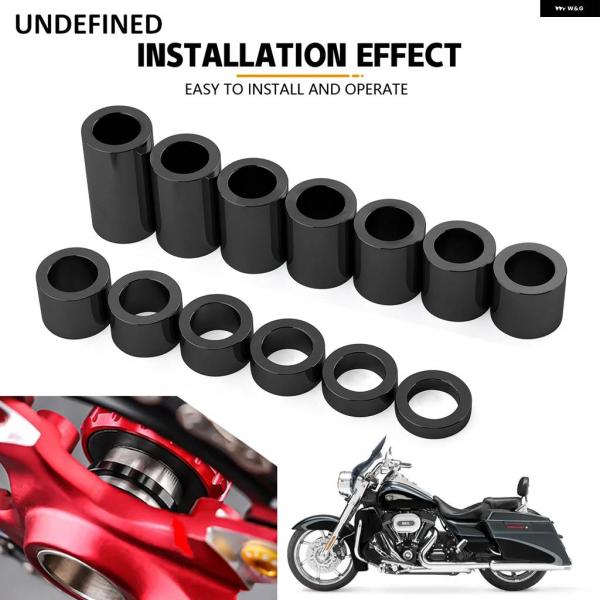 オートバイ ホイール スペーサー 13ピース 1インチ アクスル内径 3/4インチ 外径 1-1/8インチ ハーレー ダビッドソン チョッパー CNC 6061 アルミ カスタム パーツ アクセサリーModel Name:Universal...