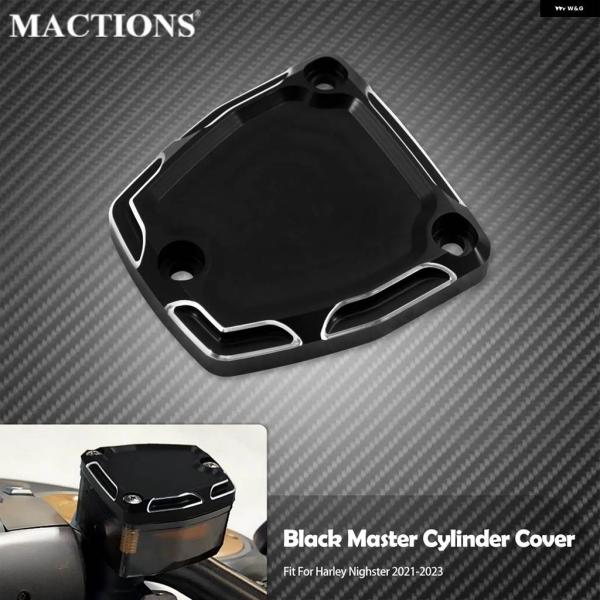 オートバイ フロント シリンダー マスターブレーキカバー ブラック CNCアルミ ハーレー ナイトスター RH975 RH975S 2021-23 カスタム パーツ アクセサリーMotobike Make:HARLEY-DAVIDSONSp...