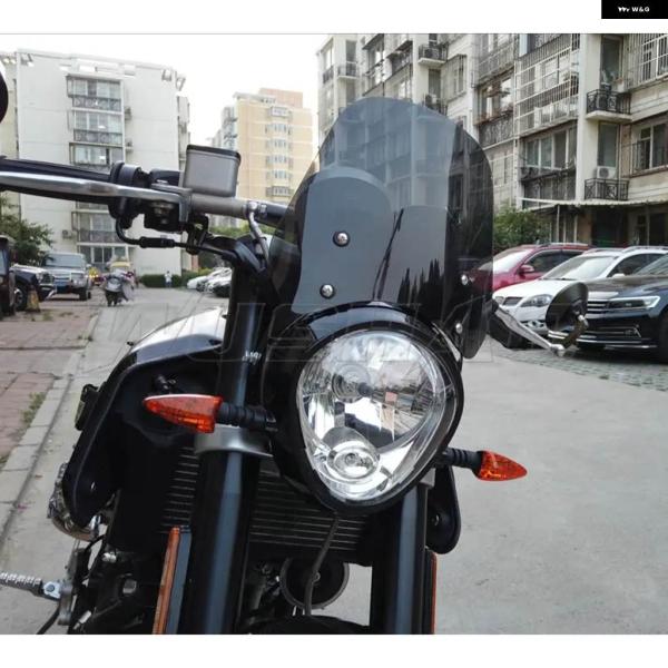 2012 - 2020 トライアンフ ボンネビル 1200 EFI T120 T 120 100 900 T100 ブラック ウインドスクリーン スクリーン ブラケット ヘッドライト マウント カスタム パーツ アクセサリーItem Wei...