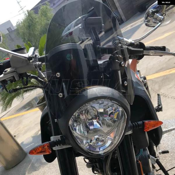 ウィンドシールド 2008 - 2020 MOTO GUZZI V7 750 II III STONE RACER ROUGH SPECIAL CARBON MILANO ウィンドスクリーン ブラケット ヘッドライト マウント カスタム パ...