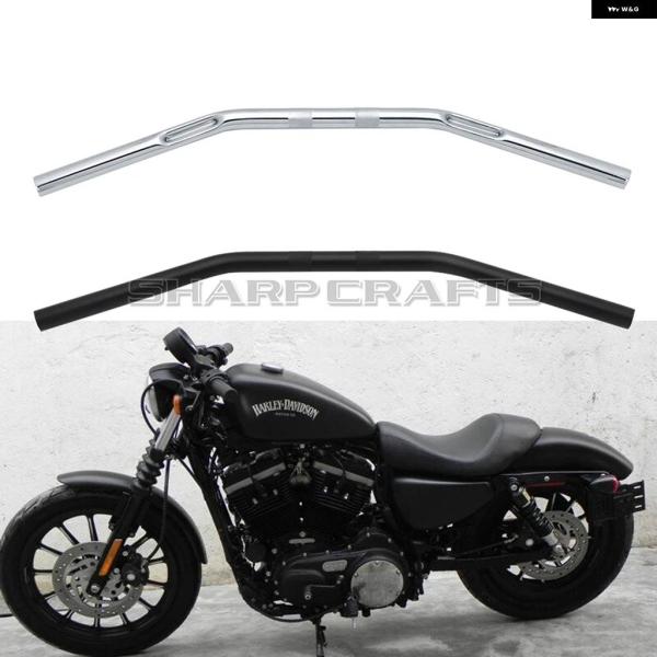 オートバイ ドラッグストレートバーハンドル ディンプル加工 ハーレー スポーツスター XL883 XL1200 X48 DANY SOFTAIL ファットボブ ボーイ FLST FXST カスタム パーツ アクセサリーHigh-concer...