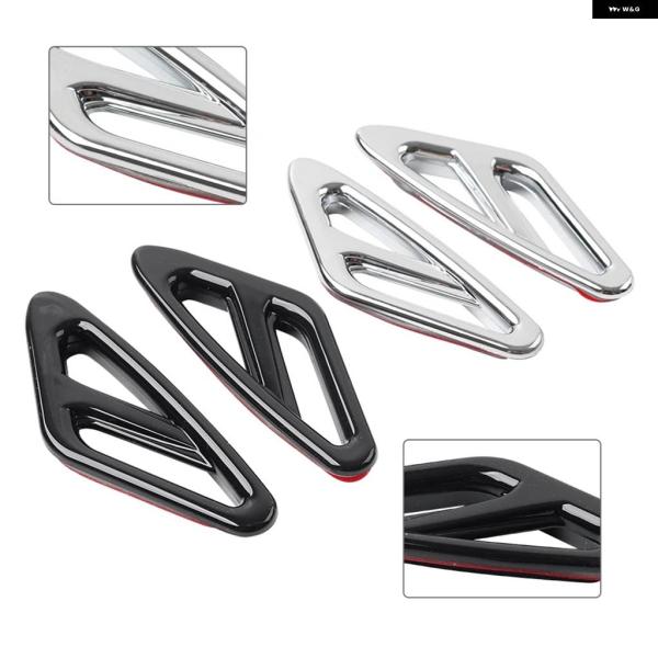 クローム/光沢ブラック フロントマグガード フィラー アクセント トリム カバー ABS ホンダ ゴールドウイング GL1800 ゴールドウイング 2001-2017 2個 カスタム パーツ アクセサリーProtective parts:O...