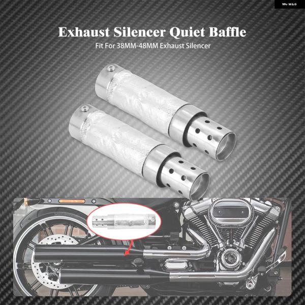 オートバイ 静音バッフルマフラーマフラーショートショットスタッガードサイドショット排気 システム ハーレー スポーツスター ダイナ カスタム パーツ アクセサリーHigh-concerned chemical:NoneMotobike Ma...