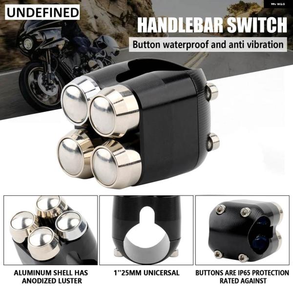 1インチ25MM オートバイ ハンドルバー コントロール スイッチ ヤマハ ホンダ ハーレー ツーリング ソフテイル ダイナ ファットボブ ローライダー スポーツスター XL883 1200 カスタム パーツ アクセサリーHigh-conc...