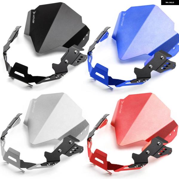 バイク ヘッドライト ガードカバー 風防 ウインドスクリーン デフレクター アルミキット MT-03 MT-25 2015-2019 MT03 MT25 FZ03 FZ25 カスタム パーツ アクセサリーItem Weight:0.5kgI...